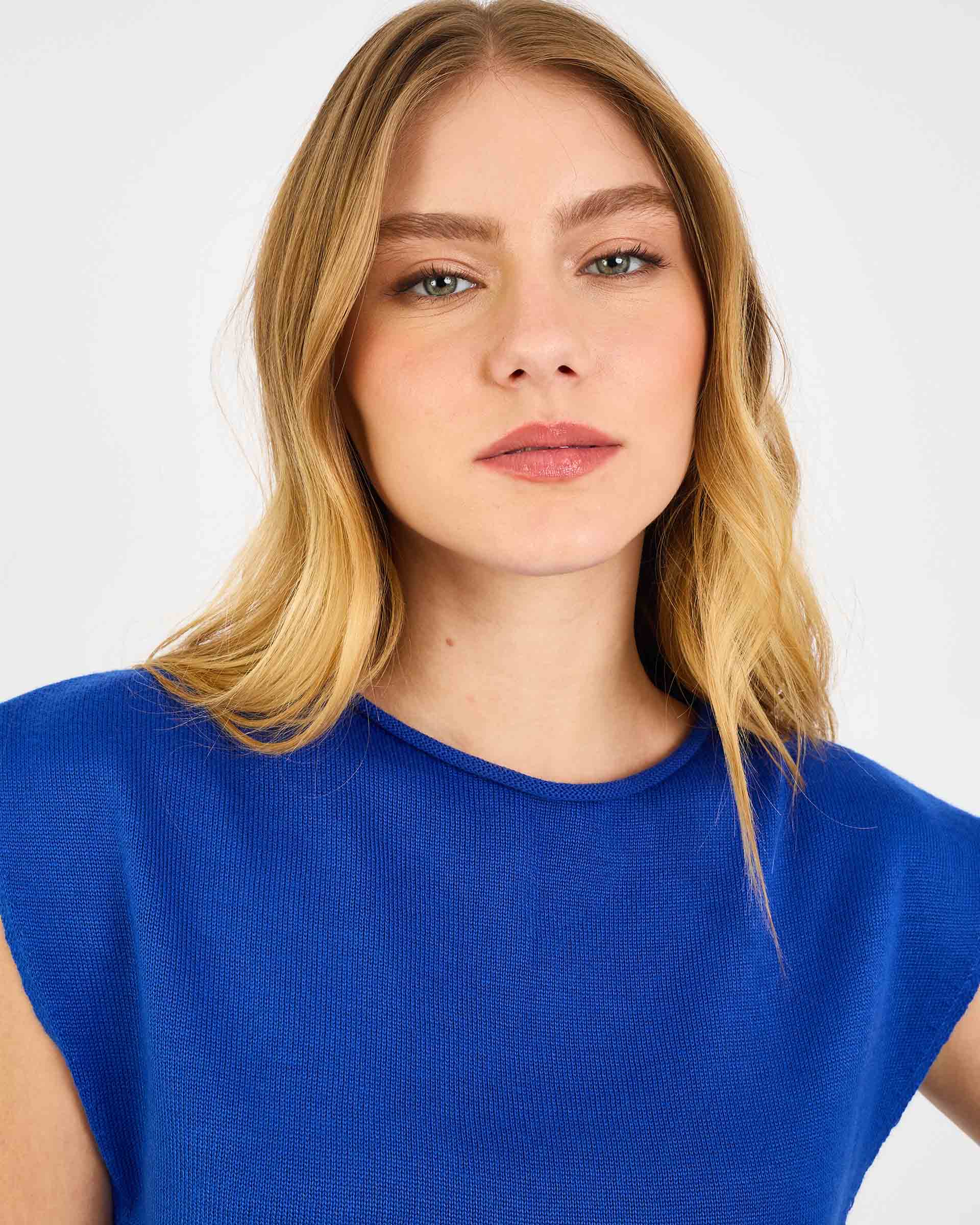 Blusa tricot liz azul